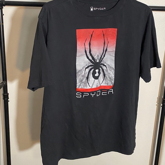 Spyder | Shirts | Spyder Black Tee With Red Spider Graphic | Poshmark